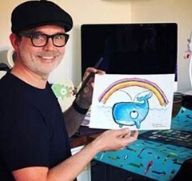 Rob Biddulph sets new world record for largest online art lesson